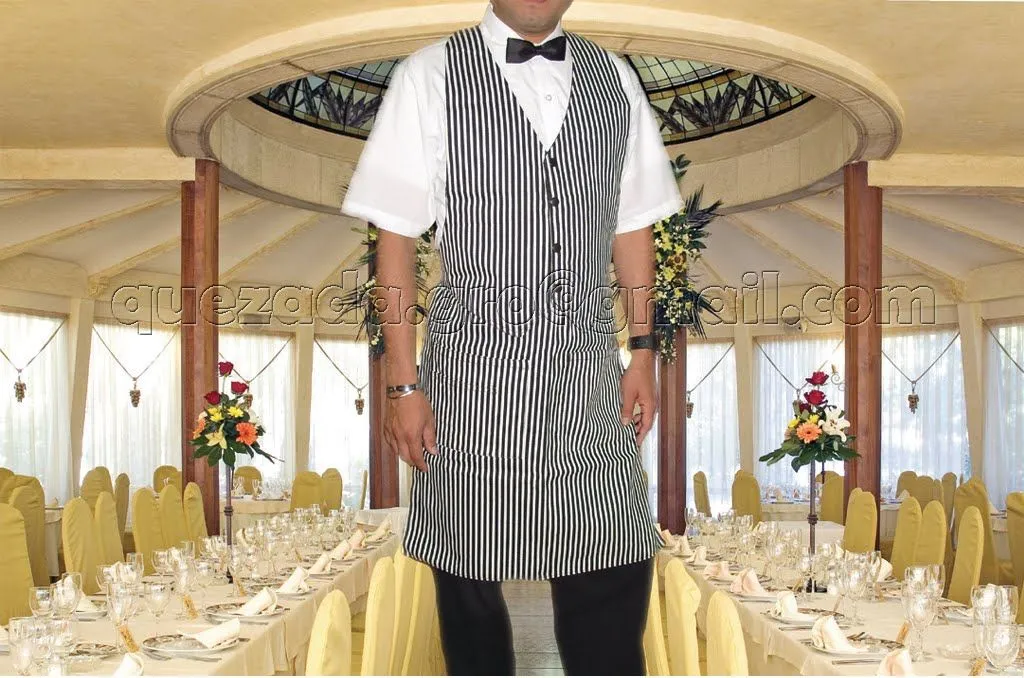 Uniforme de meseros con chalecos gris - Imagui