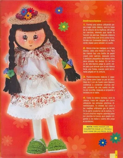 Muñecos de papel crepe - Imagui