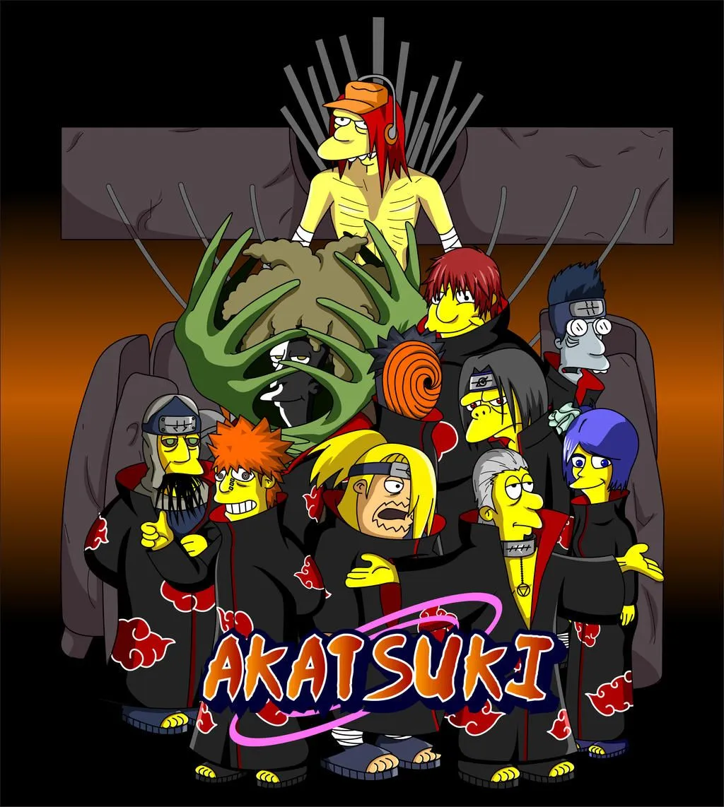 Imágenes de los akatsuki en los Simpsons - Imagui