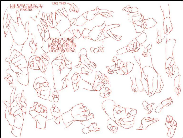 Como dibujar manos - Imagui