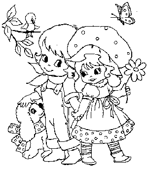 Niños animados para colorear - Imagui