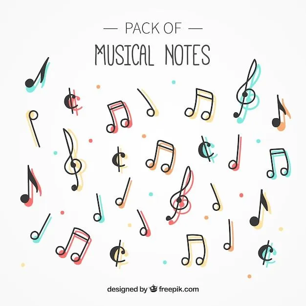 Bordes vectorizados de notas musicales - Imagui