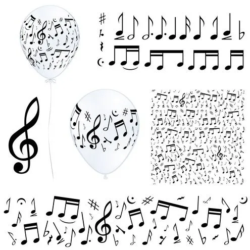 Notas musicales vectorizadas - Imagui
