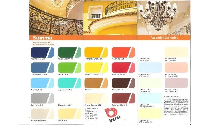 Catalogo de colores berel - Imagui