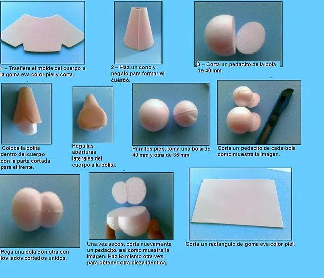 Molde fofuchas 3D - Imagui