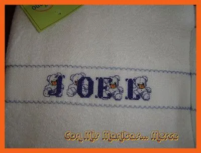 Punto de cruz para bebés toallas - Imagui