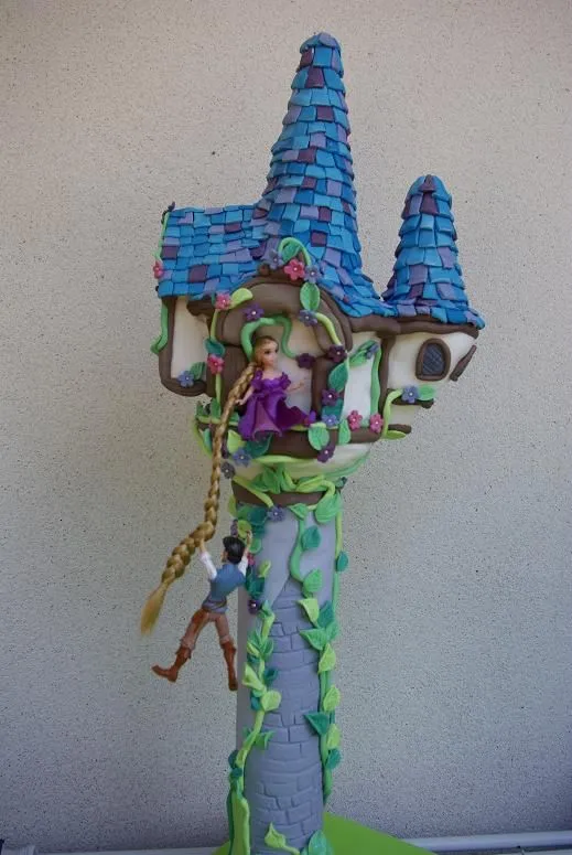 Como hacer la torre de rapunzel en pastel - Imagui