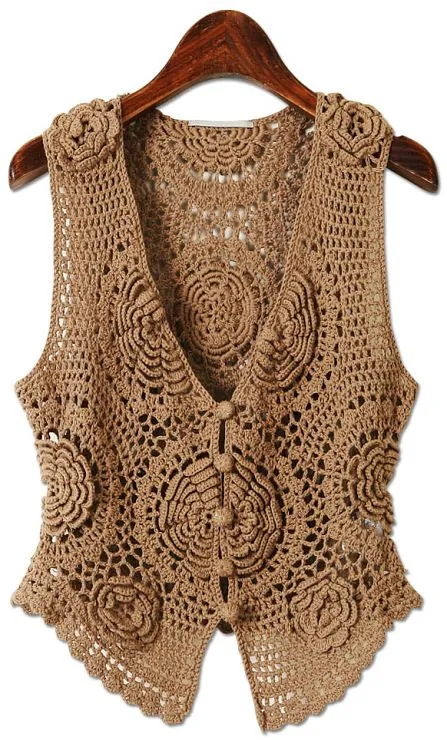 Patrones para chalecos en crochet - Imagui