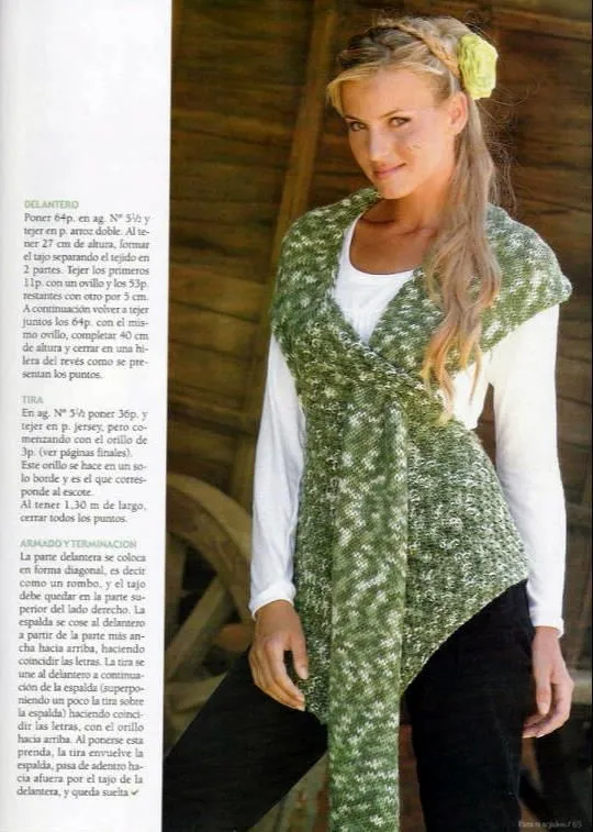 Chaleco irregular tejido a crochet - Imagui