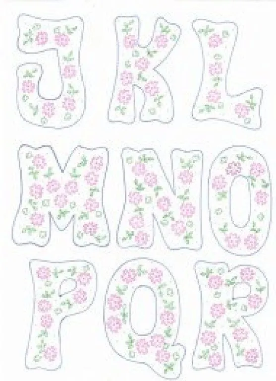 Patrones abecedario para patchwork - Imagui
