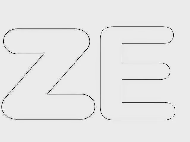 Molde da letra E - Imagui