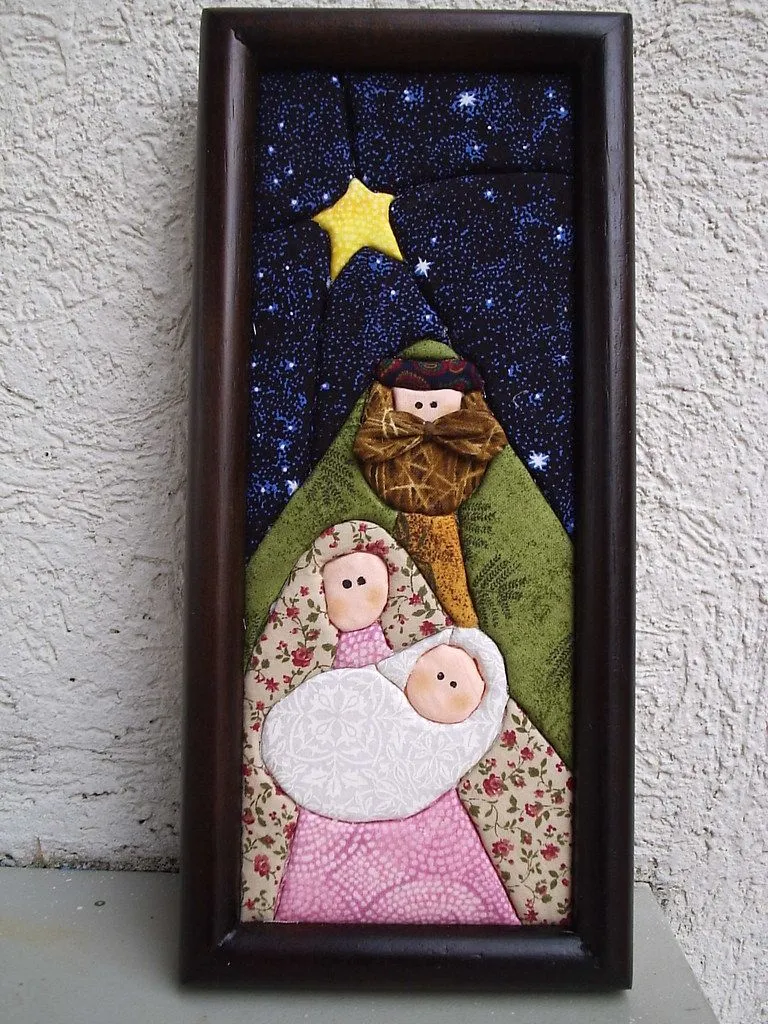 Pesebre en patchwork sin aguja - Imagui