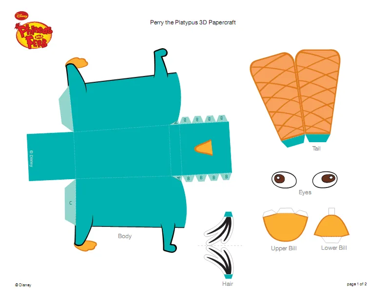 Cubeecraft Perry el ornitorrinco - Imagui
