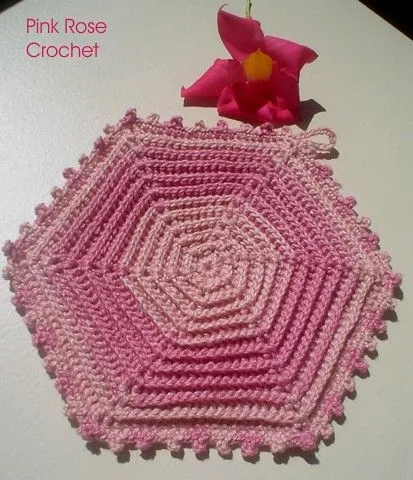 Pink Rose a crochet - Imagui