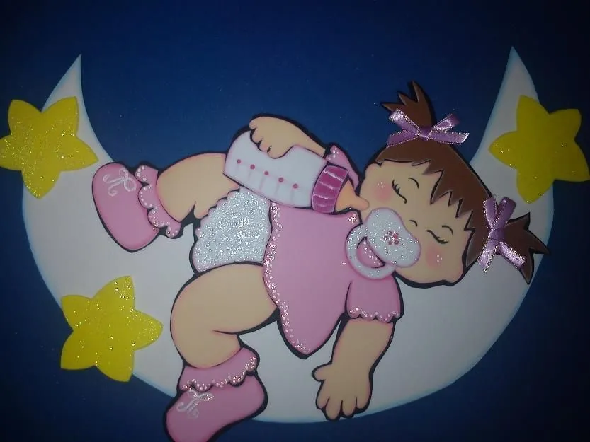 Muñecos de bebé en foami para baby shower - Imagui