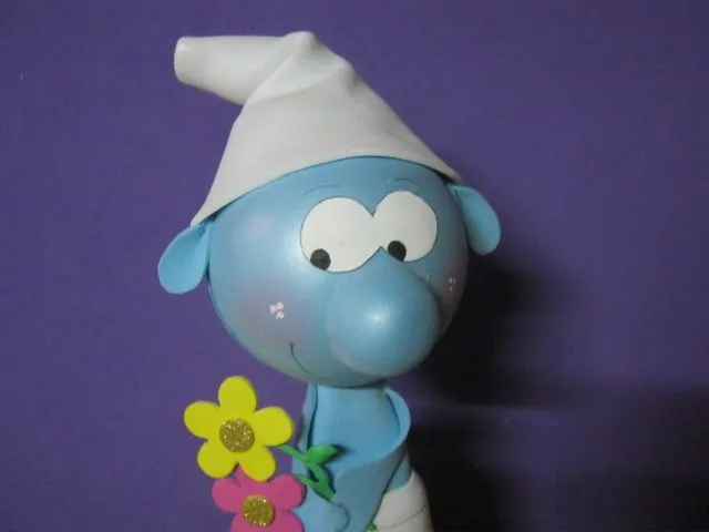 Pitufos en foami en 3D - Imagui