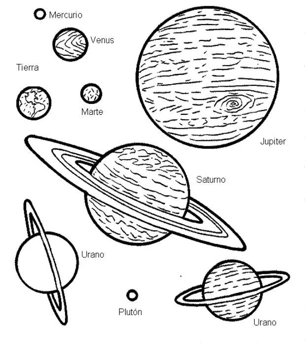 Los 8 planetas para colorear - Imagui