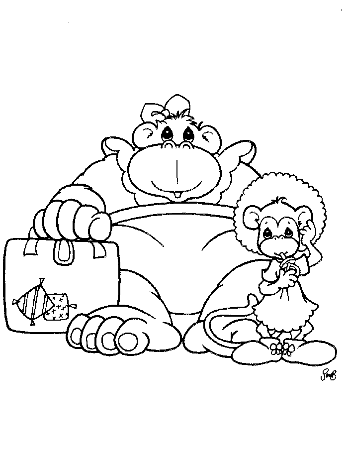 Precious Moments animales para colorear - Imagui