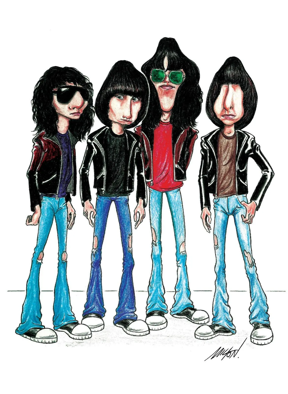 Ramones caricatura - Imagui