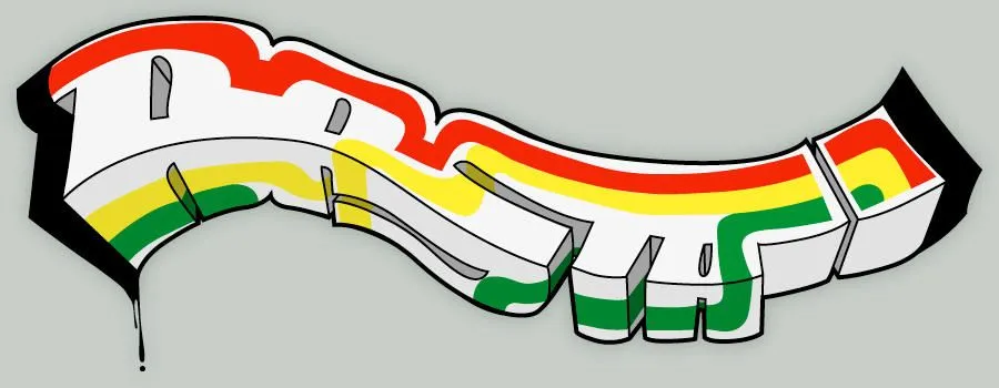 Graffitis colores rasta - Imagui