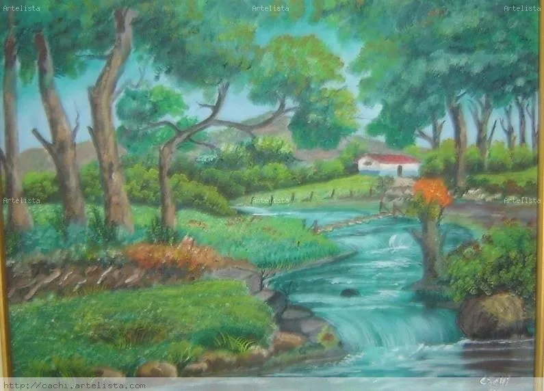 Paisaje con riachuelo - Imagui