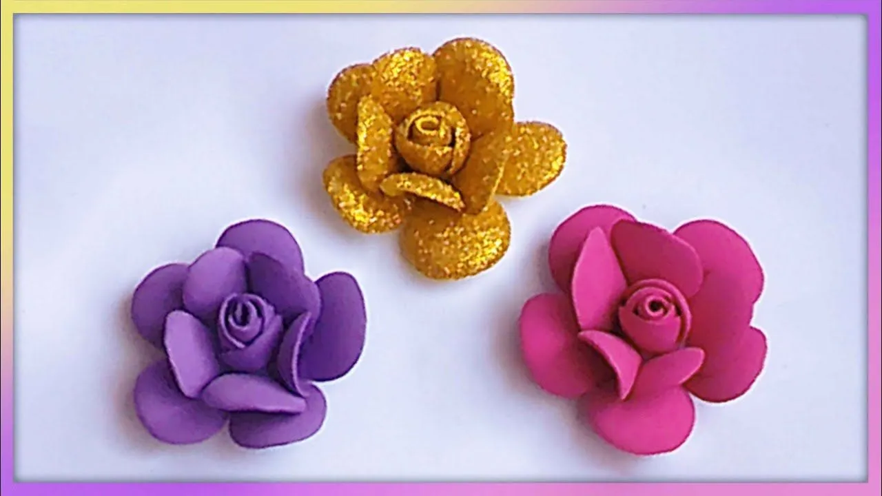 Como hacer rosas de fomi - Imagui