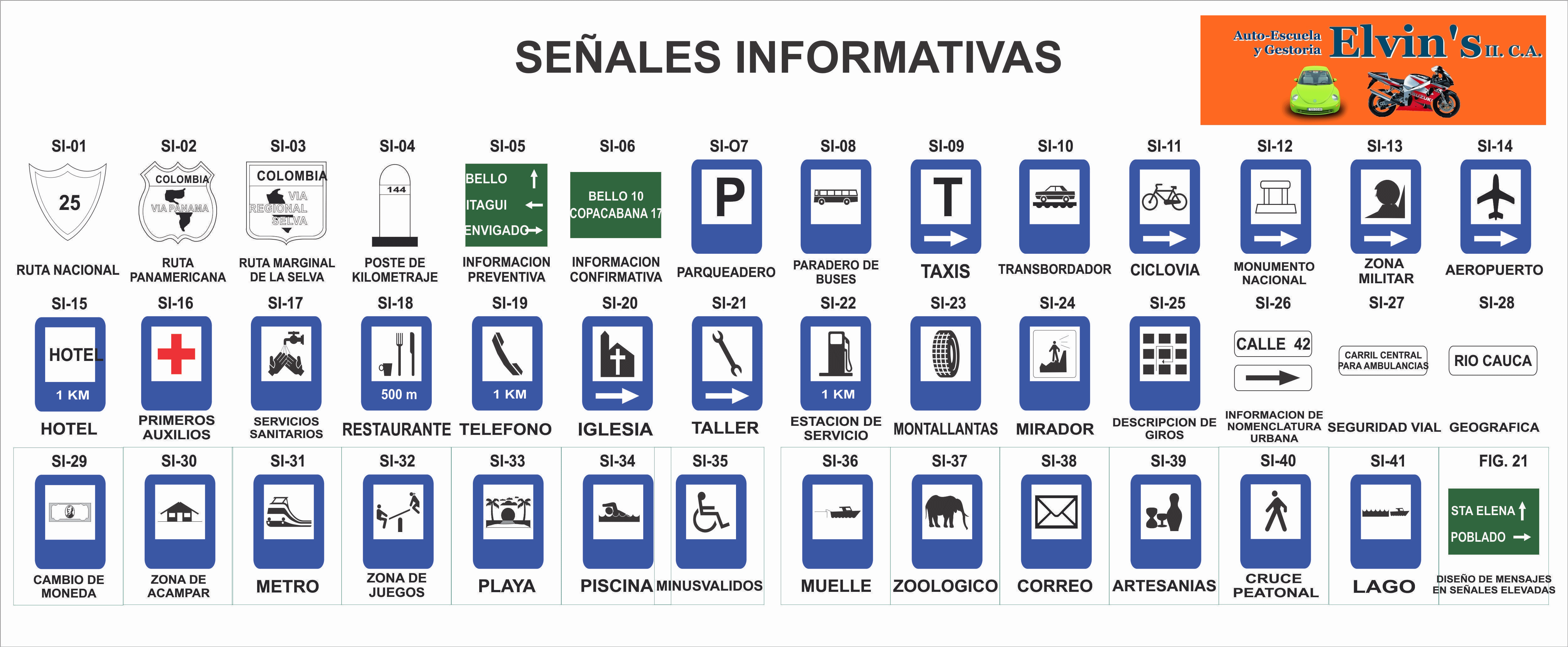 Imágenes de señales de transito informativas - Imagui