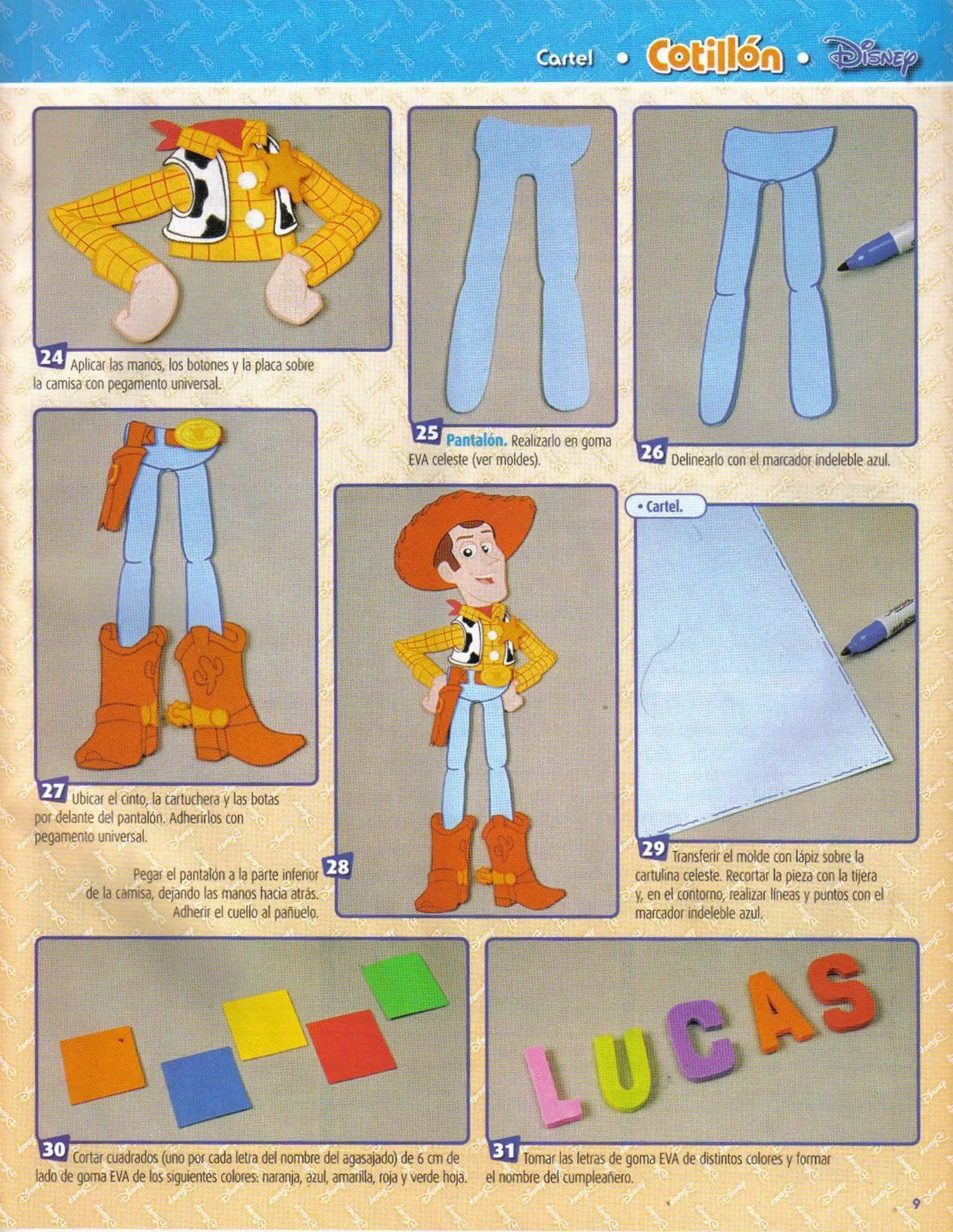 Sombrero de Toy Story en foami patron - Imagui