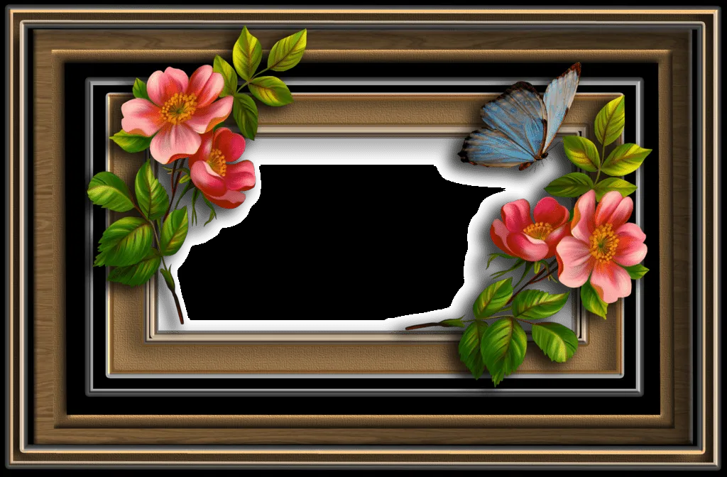 Frames flores png - Imagui