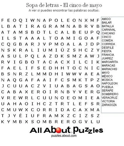 Sopa de letras puerto rico - Imagui