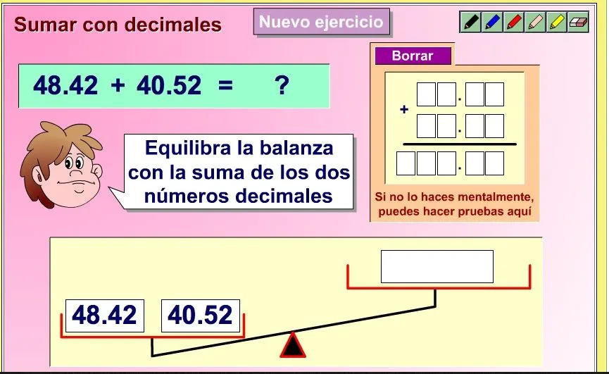 Sumas con decimales - Imagui