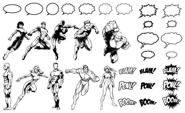 Vector superheroes - Imagui