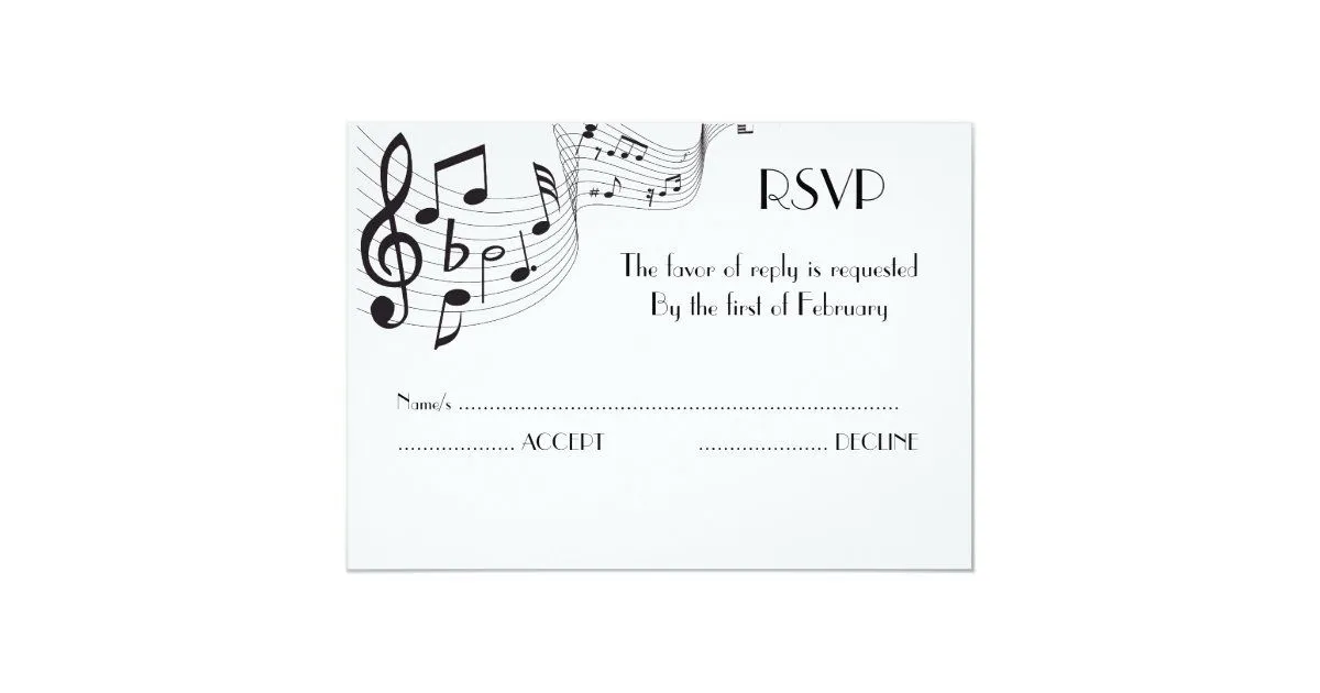 Tarjetas de invitación de cumpleaños con notas musicales - 16 fotos e ...