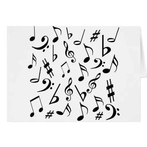 Tarjetas de notas musicales - Imagui
