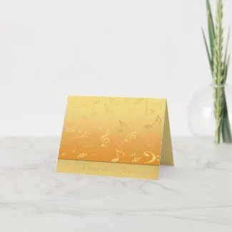 Tarjetas con notas musicales - Imagui