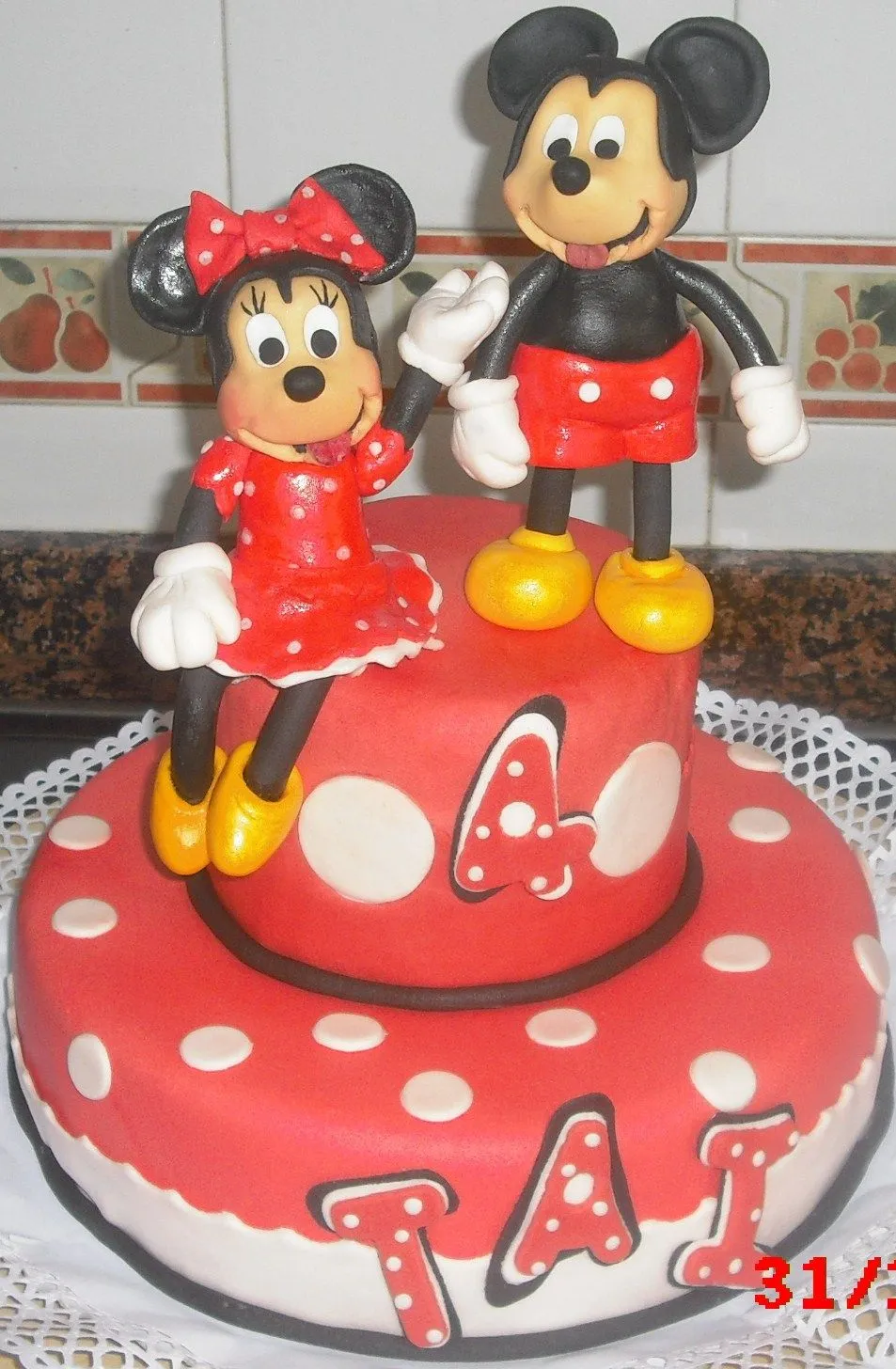 Bizcocho de Mickey y Minnie Mouse - Imagui