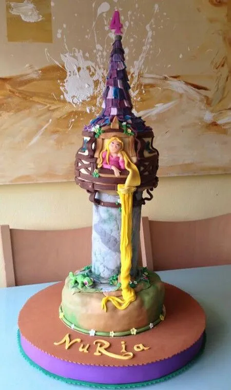 Tarta torre rapunzel - Imagui