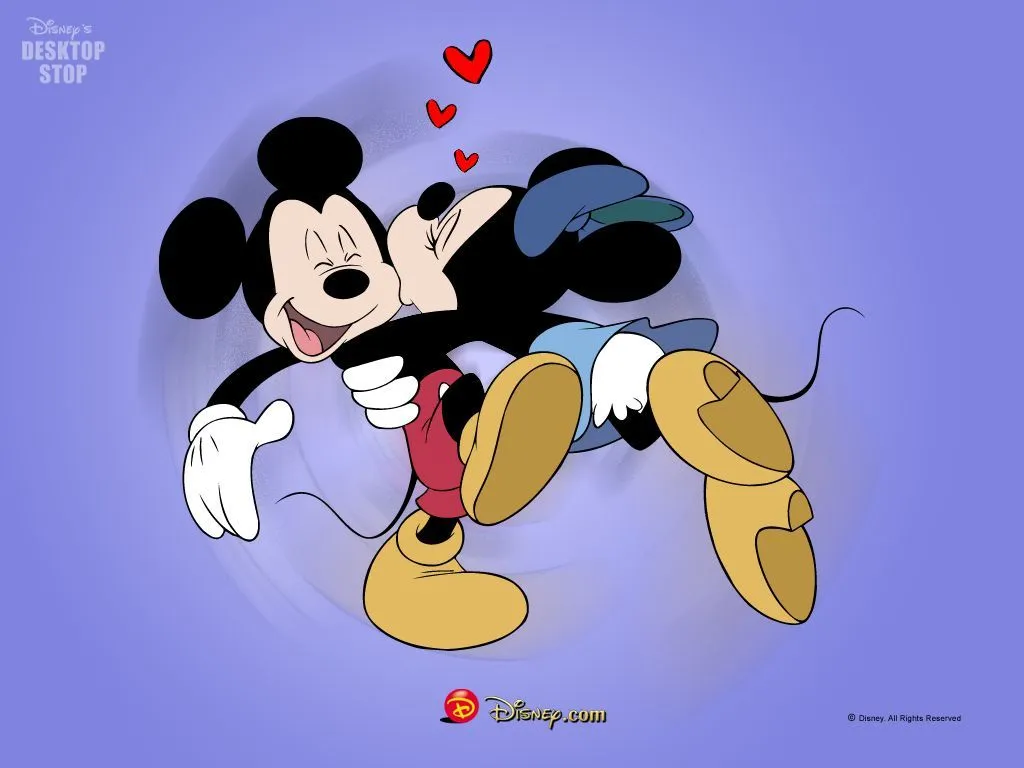 Mickey y Minnie besos - Imagui