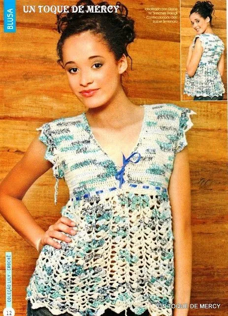 Blusas faciles en crochet - Imagui