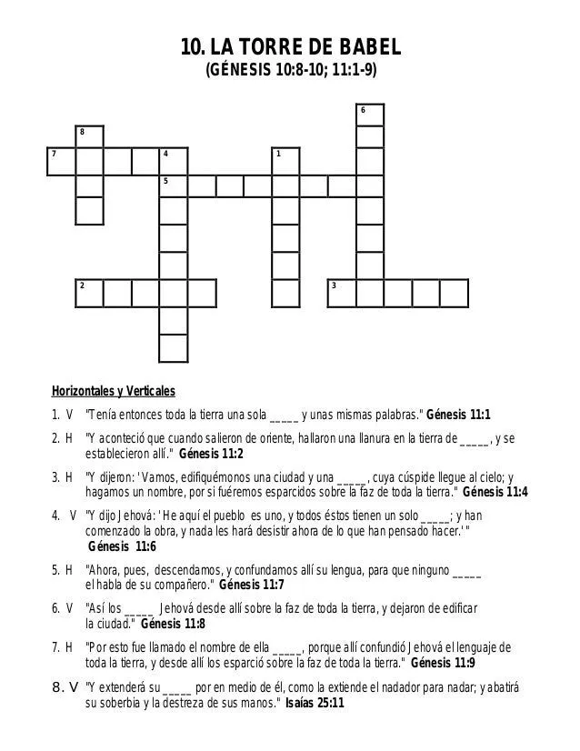 La torre de babel para niños actividades - Imagui