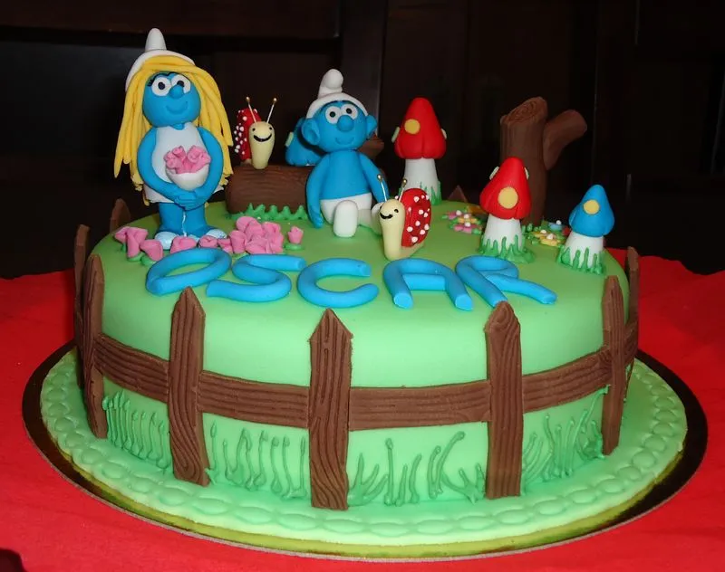 Tortas pitufos - Imagui