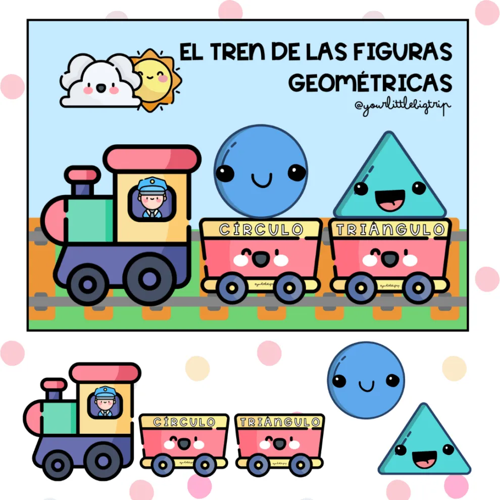 COMO HACER UN TREN CON FIGURAS GEOMETRICAS - Imagui