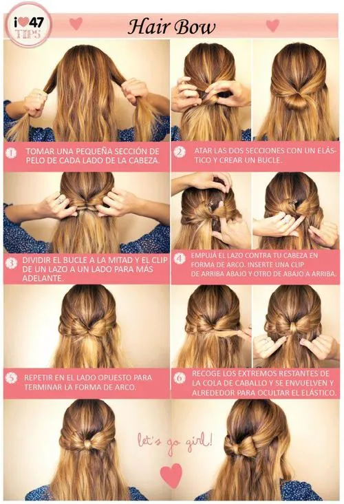 Tutoriales moños para cabello - Imagui