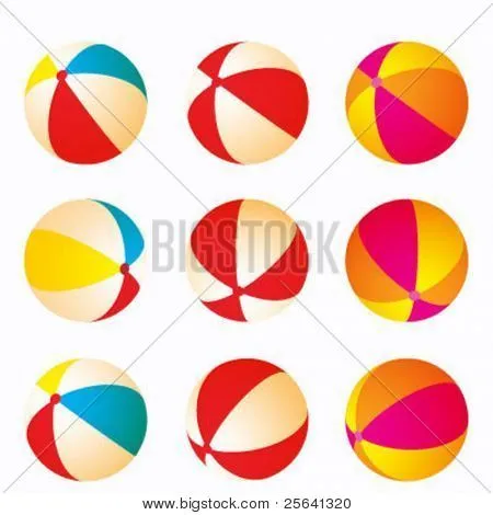 Pelota de playa vector - Imagui