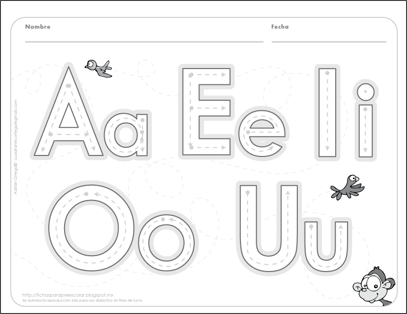 Vocales mayusculas y minusculas para colorear - Imagui