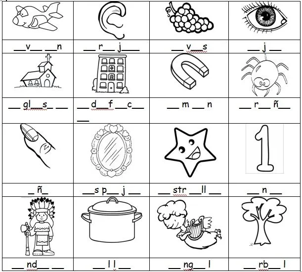 Palabras con la vocal i - Imagui