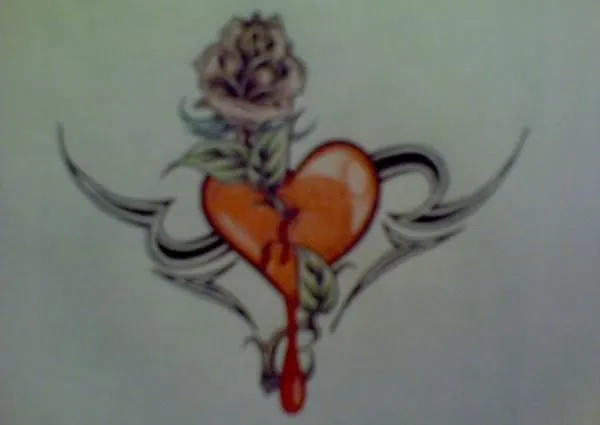 Graffitis de rosas y corazones - Imagui